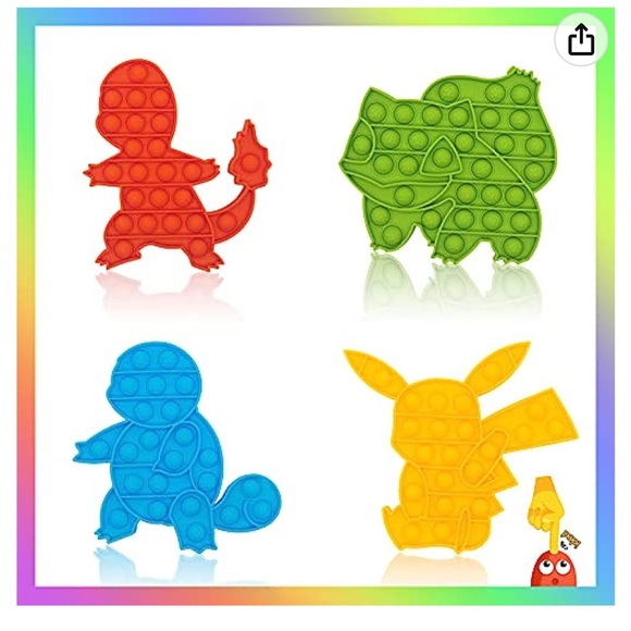 Pokemon | Toys | Nwt 4pk Pokemon Push Bubble Sensory Pop Fidget It Toy ...